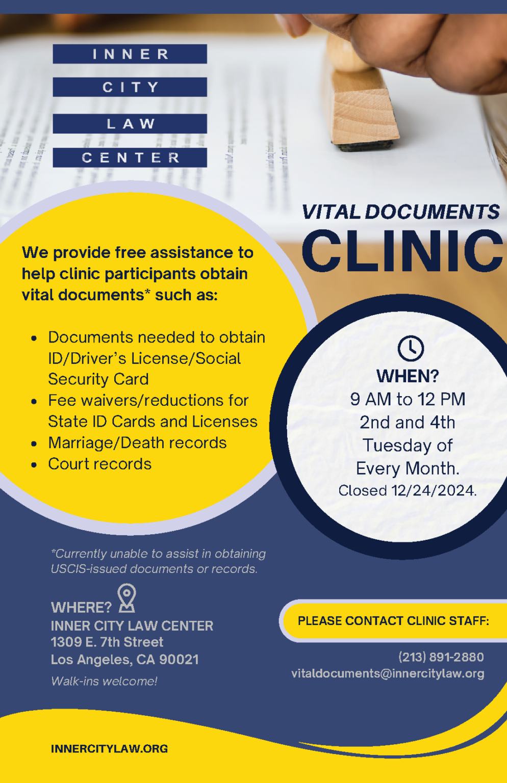 Vital Documents Walk-In Clinic