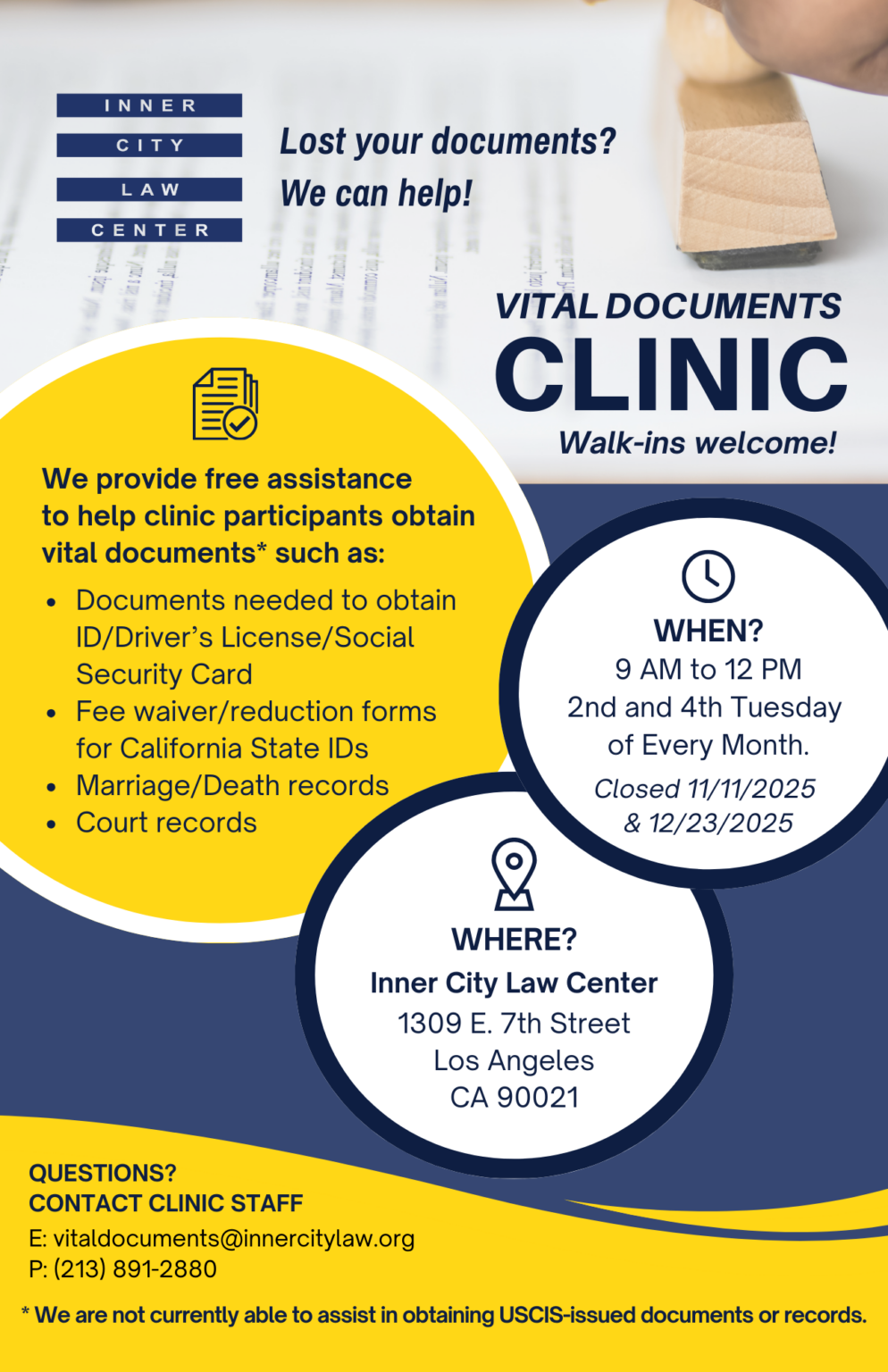 Events from August 26, 2023 - November 7, 2023